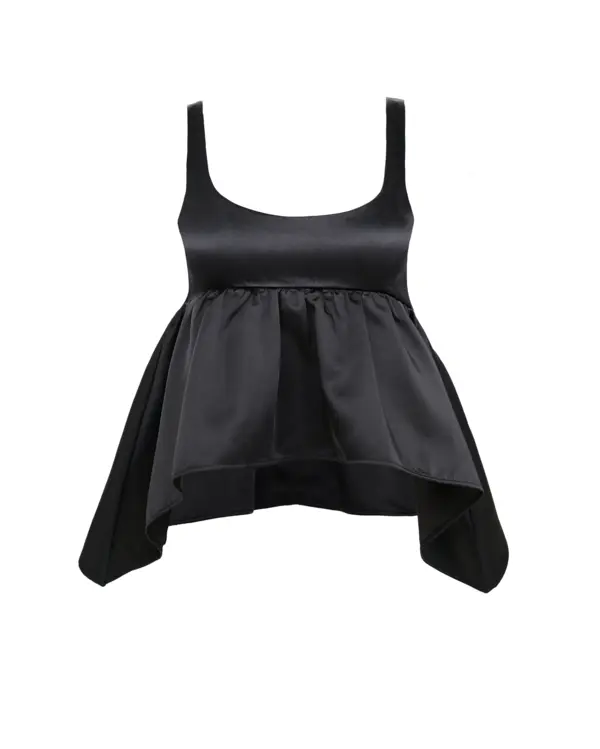 Azeeza Esme Cupro Satin Top - Black
