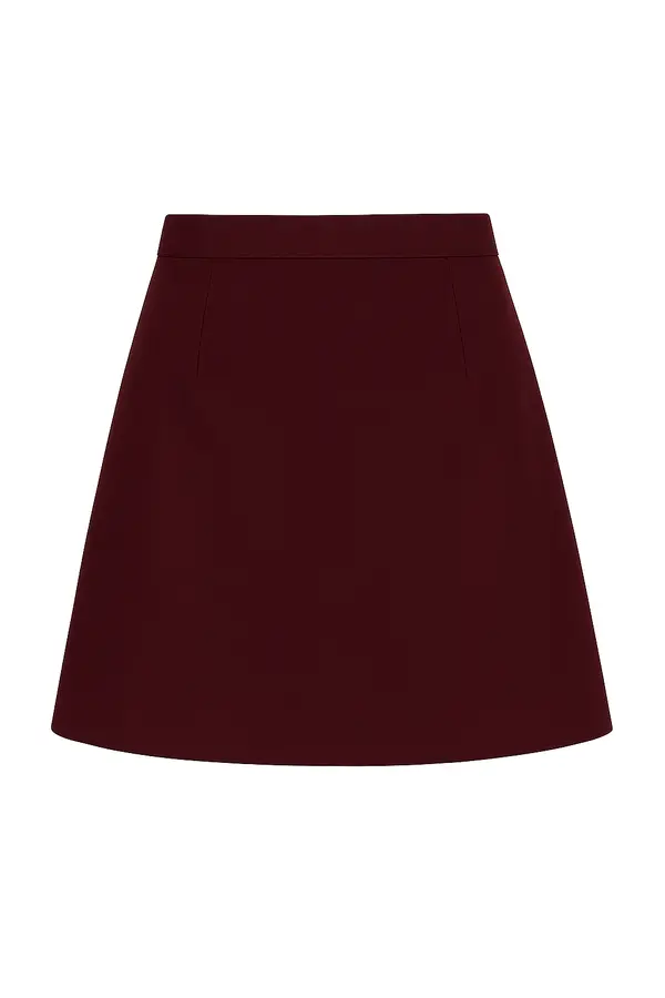 Azeeza Blair Poplin Mini Skirt - Wine