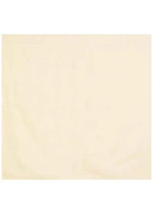 TOTEME Logo-monogrammed Silk Scarf - Cream