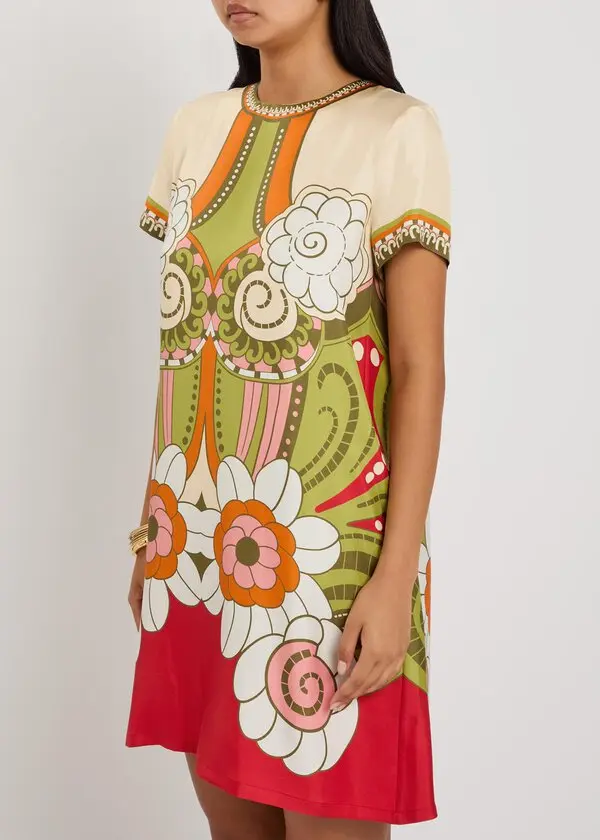 La DoubleJ Printed Silk Mini Dress - Multicoloured