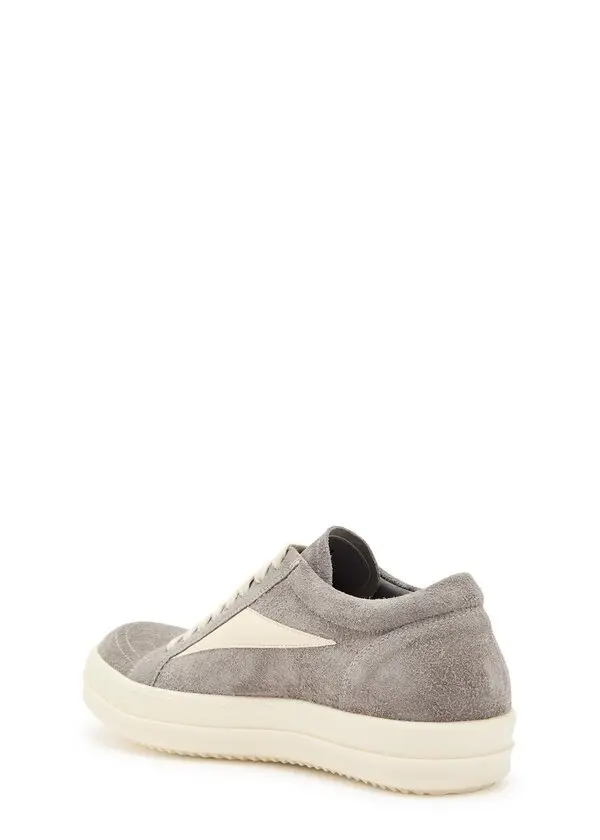 Rick Owens Panelled Brushed Suede Sneakers