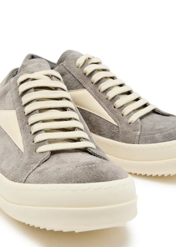 Rick Owens Panelled Brushed Suede Sneakers