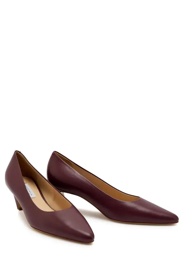 Gabriela Hearst Peggy 50 Leather Pumps - Burgundy