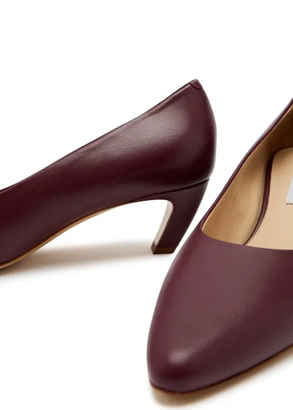 Gabriela Hearst Peggy 50 Leather Pumps - Burgundy