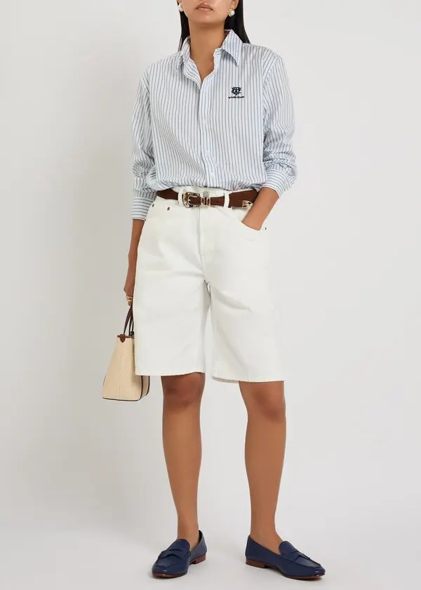 Polo Ralph Lauren Striped Embroidered Cotton Shirt