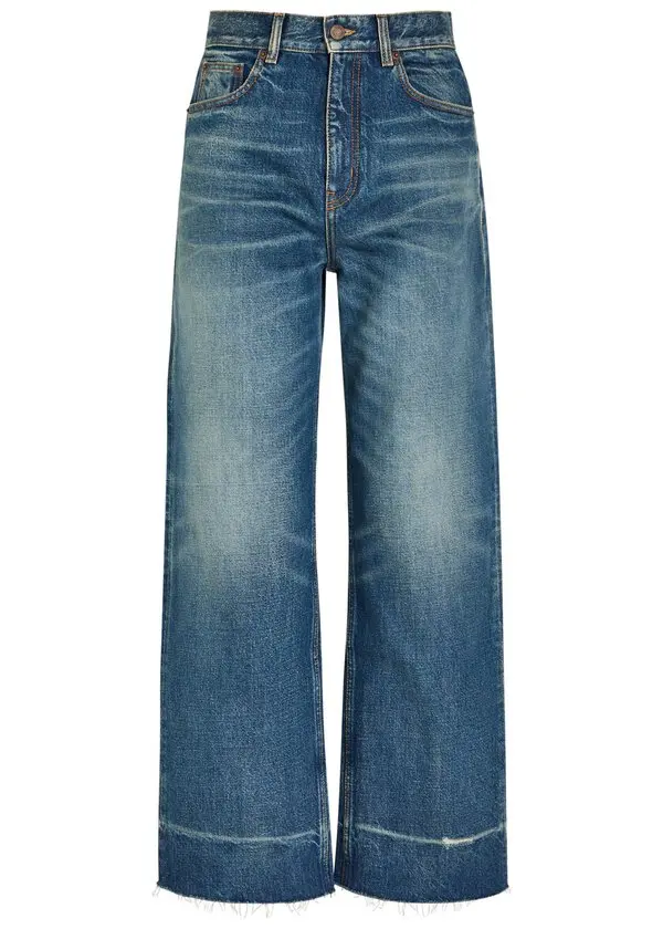 Chloé Distressed Straight-leg Jeans