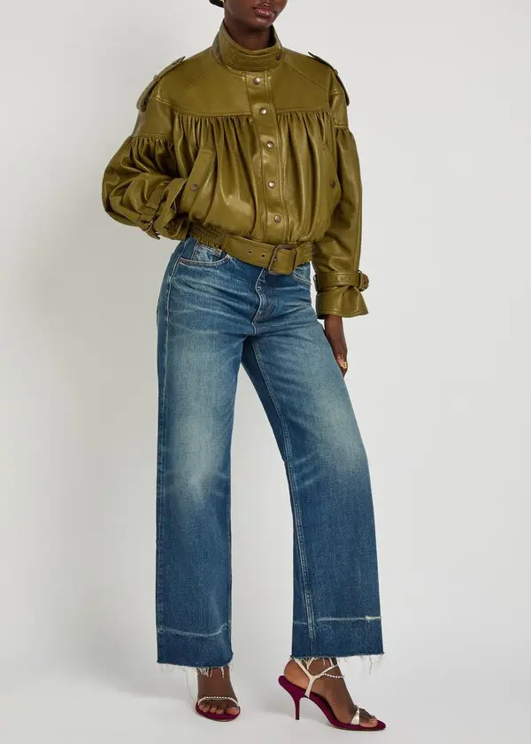 Chloé Distressed Straight-leg Jeans