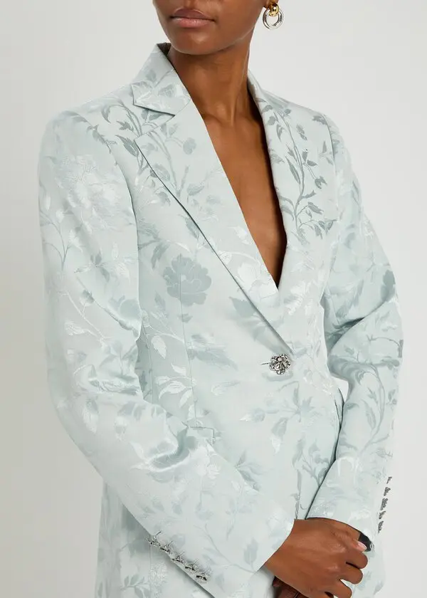 PATRICK MCDOWELL Alice Floral-jacquard Woven Blazer