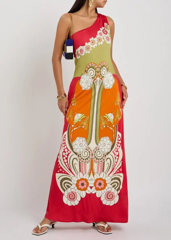 La DoubleJ One-shoulder Maxi Dress - Multicoloured