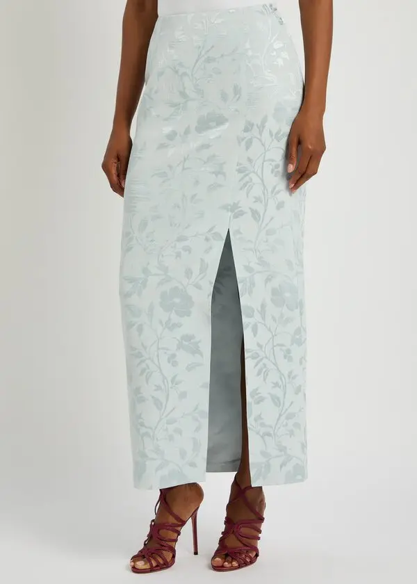 PATRICK MCDOWELL Tatiana Floral Jacquard Woven Maxi Skirt