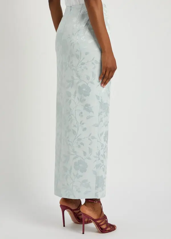 PATRICK MCDOWELL Tatiana Floral Jacquard Woven Maxi Skirt