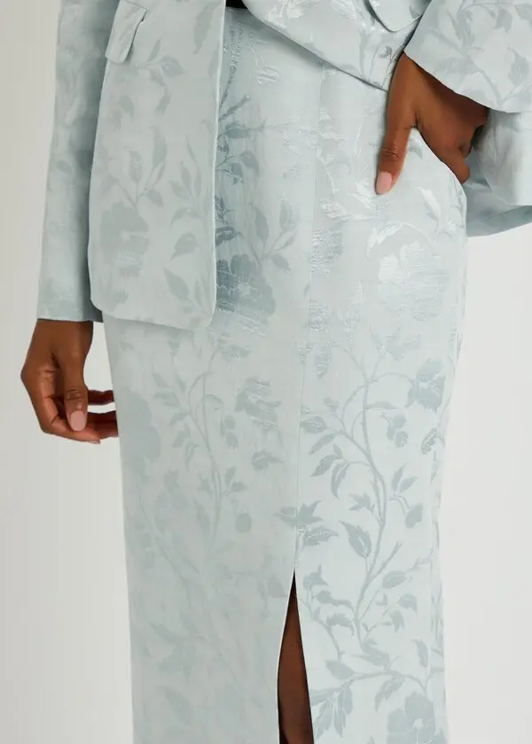PATRICK MCDOWELL Tatiana Floral Jacquard Woven Maxi Skirt
