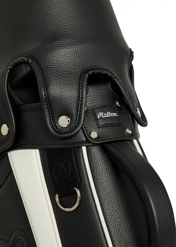 MALBON Embroidered Faux Leather Golf Cart Bag