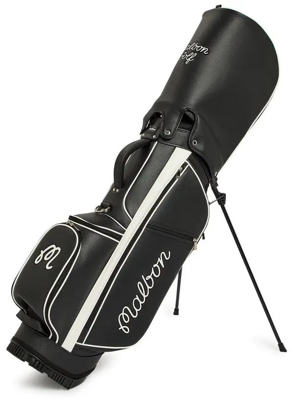 MALBON Embroidered Faux Leather Golf Cart Bag