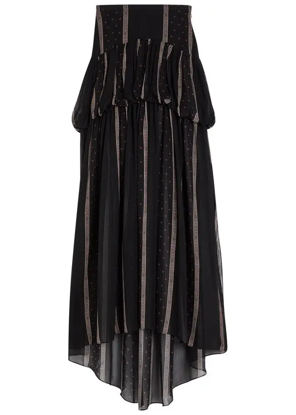 LIBEROWE Nina Printed Silk-chiffon Maxi Skirt