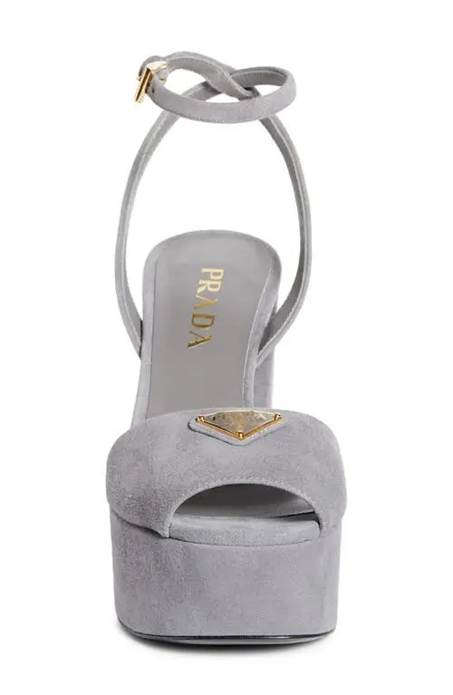 Prada Logo Platform Sandal
