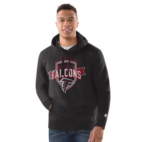 STARTER Atlanta Falcons Vintage Pullover Hoodie - Black