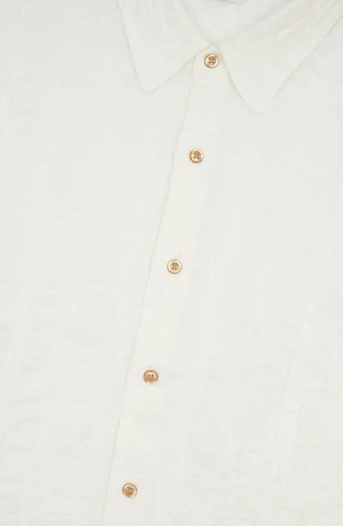 BRAIN DEAD Twisted Piping Embroidered Cotton Button-up Shirt