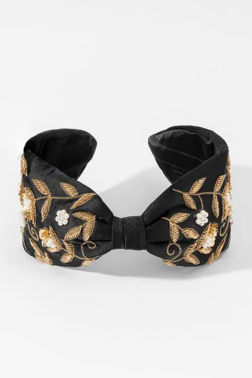 HAIR DRAMA CO Midnight Bloom Embellished Headband