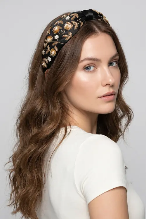 HAIR DRAMA CO Midnight Bloom Embellished Headband