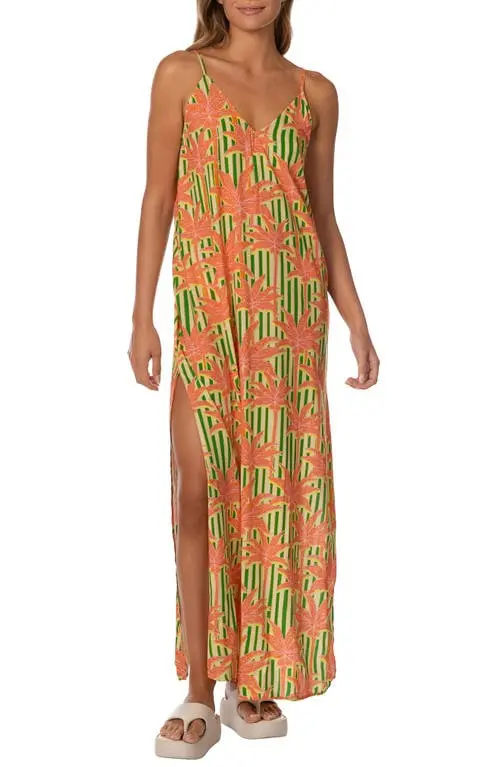 MAAJI Blooming Stripes Debbie Cover-up Maxi Dress - Open Green