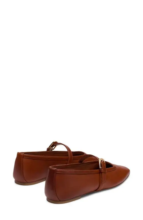 STUART WEITZMAN Sai Leather Mary Jane Flat