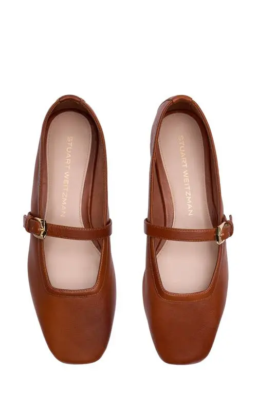 STUART WEITZMAN Sai Leather Mary Jane Flat