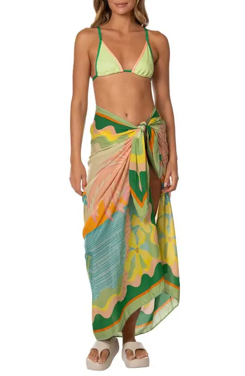 MAAJI Pastel Mirage Isla Cover-up Pareo - Open Green