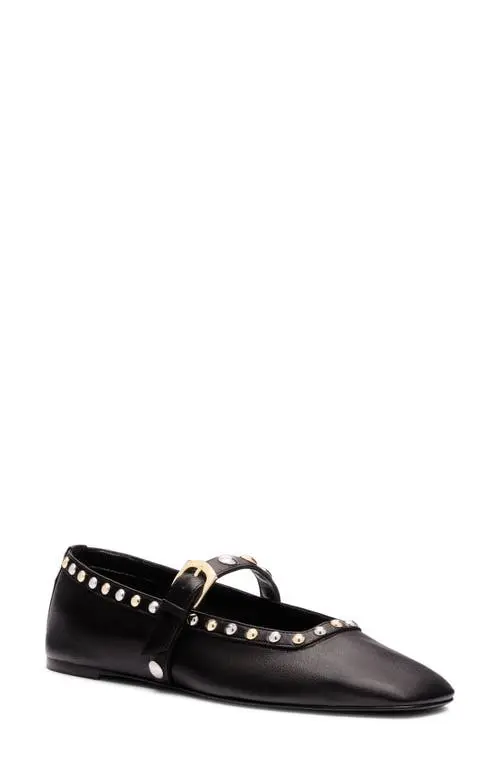 STUART WEITZMAN Pry Mary Jane Flats With Stud Embellishments - Black