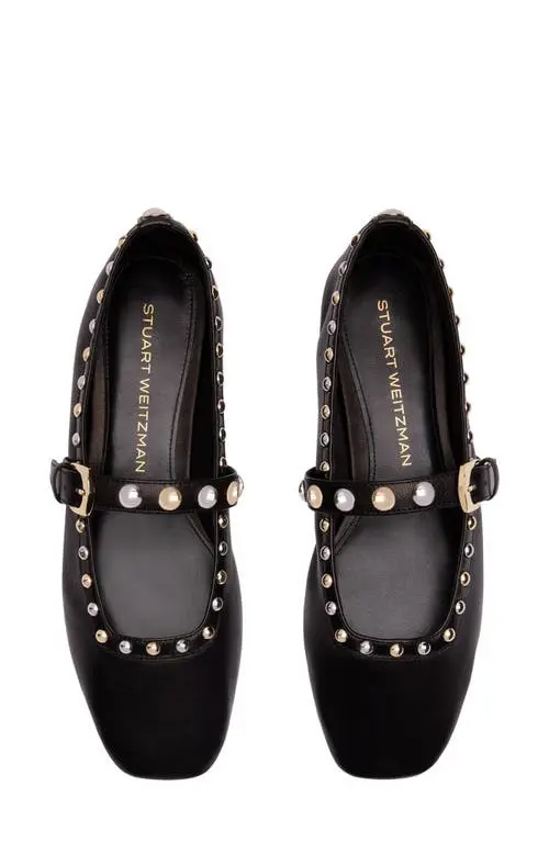 STUART WEITZMAN Pry Mary Jane Flats With Stud Embellishments