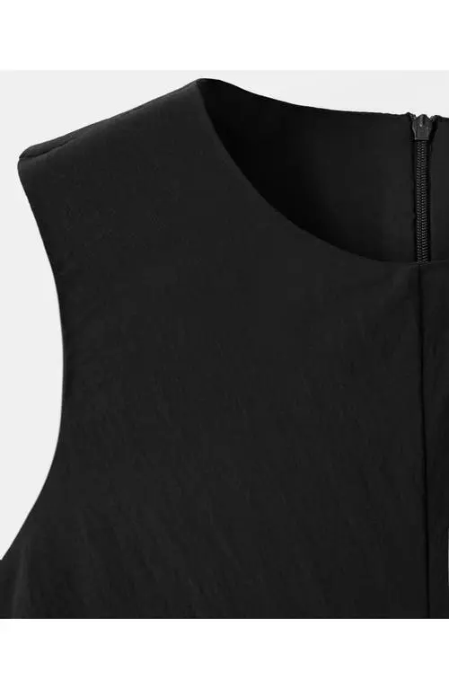 Mango Side Cutout Sleeveless Dress - Black