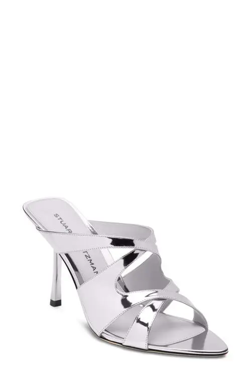 STUART WEITZMAN Rbie Slide Sandal - Silver