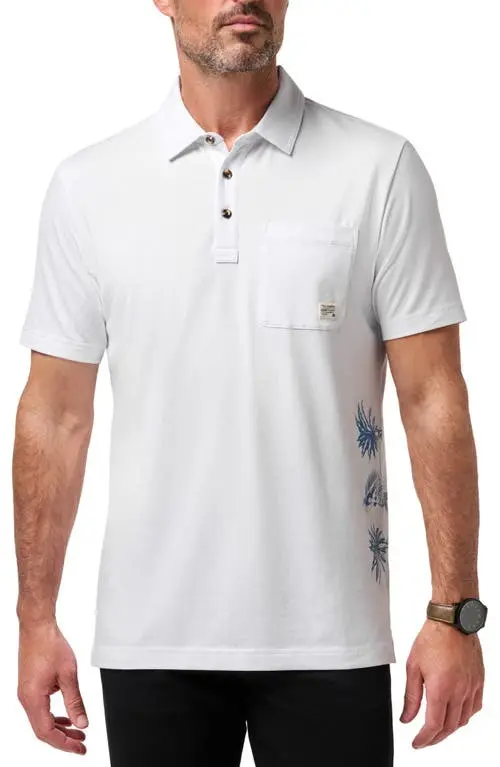 Travis Mathew Comfortknit Deep Sea Polo - White