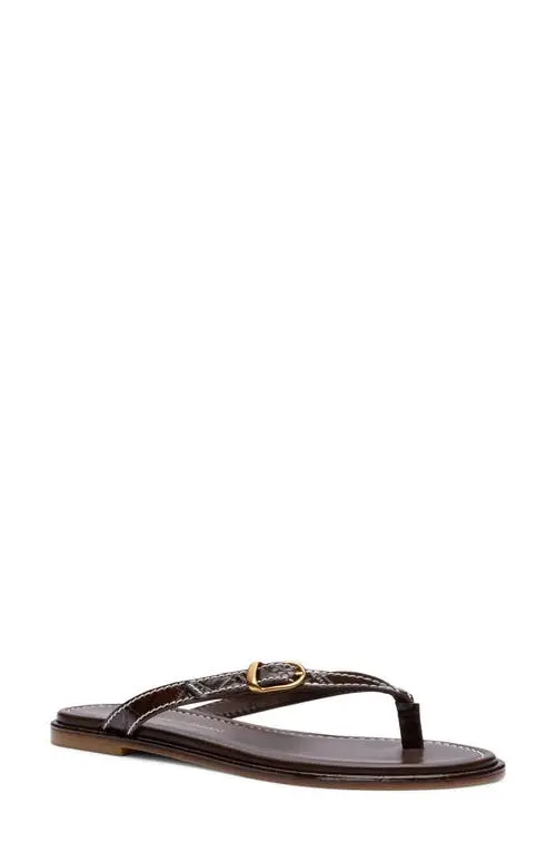 STUART WEITZMAN Park Thong Sandal - Walnut