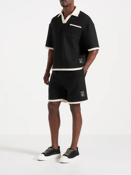 Manière De Voir Crochet Detail Shorts - Black