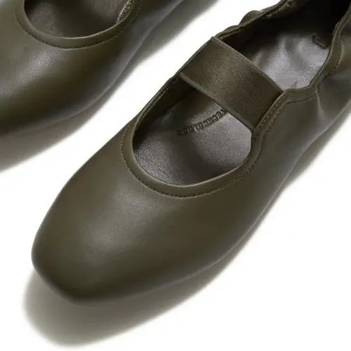 Fitflop Delicato Poise Leather Mary Jane Flats
