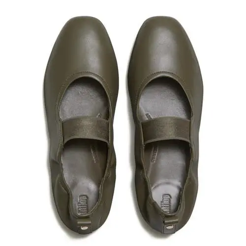 Fitflop Delicato Poise Leather Mary Jane Flats