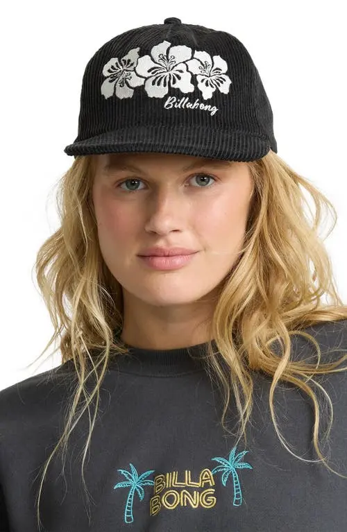 BILLABONG Corduroy Baseball Cap - Black Sands