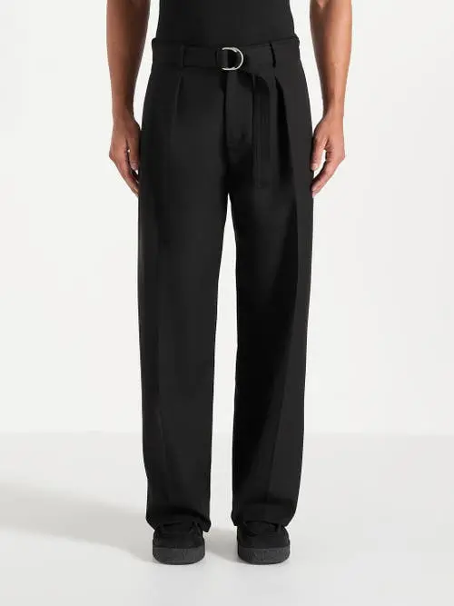 Manière De Voir Loic Wide Leg Tailored Trousers With Belt