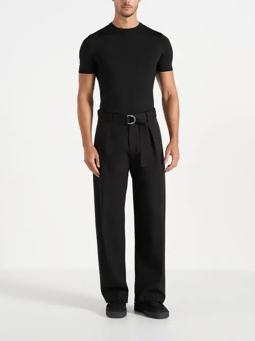 Manière De Voir Loic Wide Leg Tailored Trousers With Belt