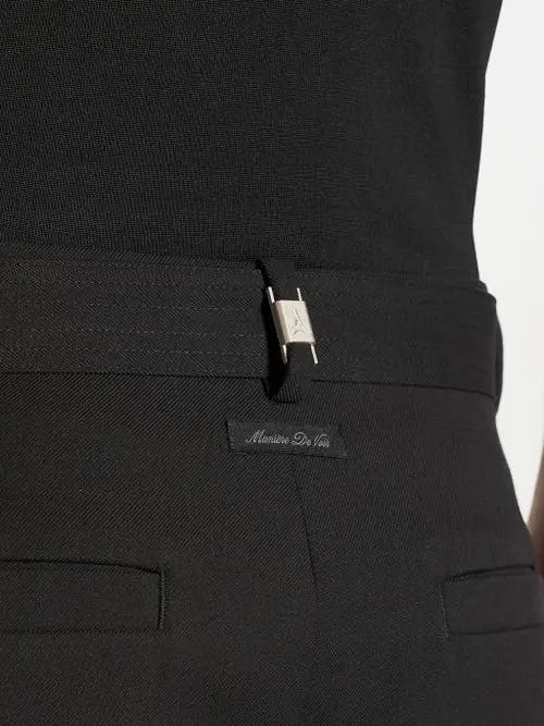 Manière De Voir Loic Wide Leg Tailored Trousers With Belt