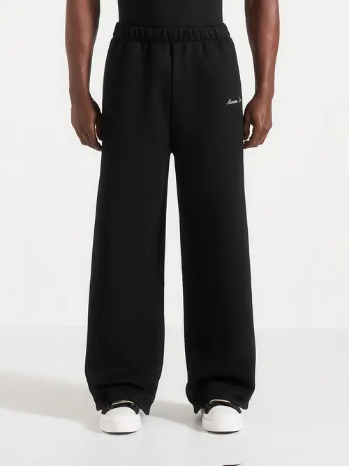 Manière De Voir Morgan Whipstitch Regular Joggers - Black