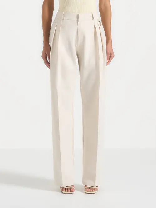 Manière De Voir Linen Pleat Trousers