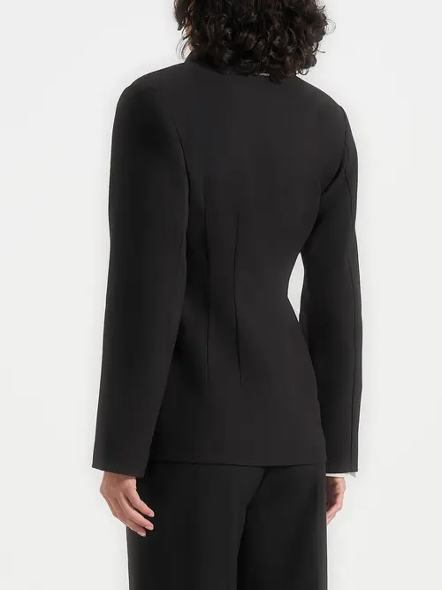 Manière De Voir Beatrice Tailored Double Breasted Blazer - Black