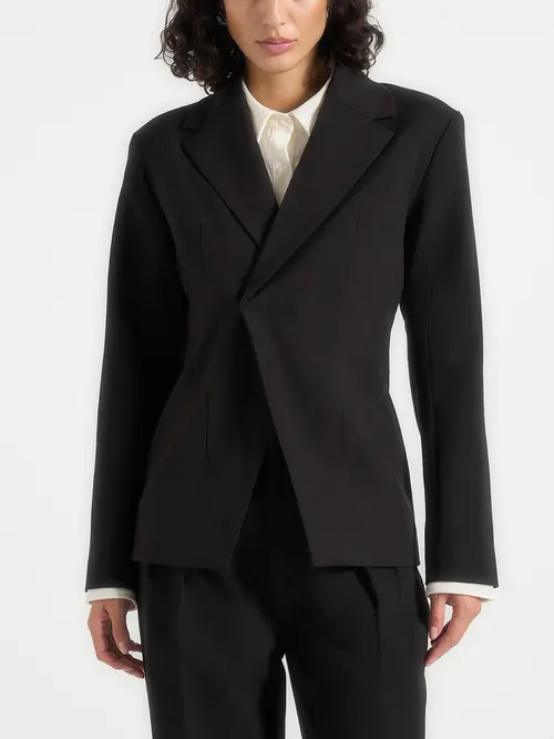 Manière De Voir Beatrice Tailored Double Breasted Blazer - Black