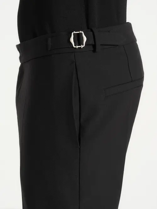 Manière De Voir Hubert Slim Fit Pleated Trousers - Black