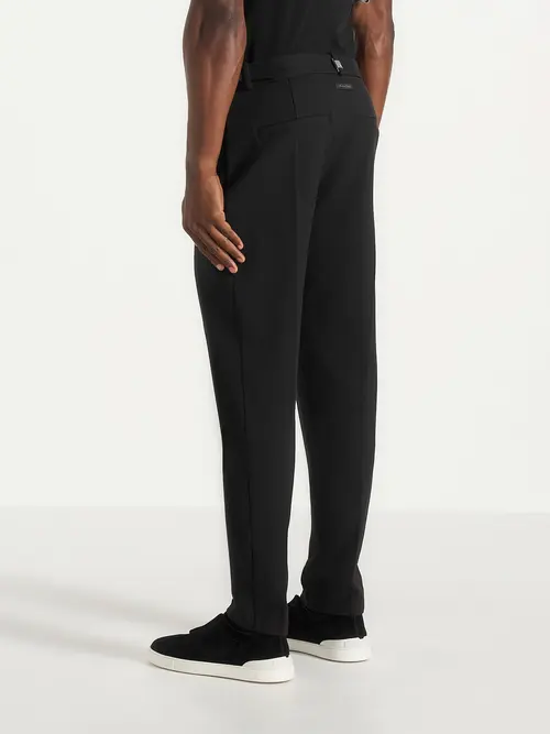 Manière De Voir Hubert Slim Fit Pleated Trousers - Black