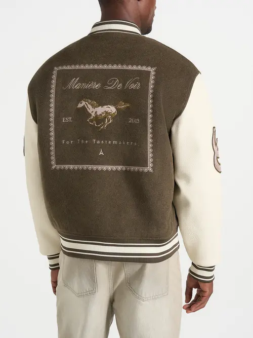 Manière De Voir Equestrian Wool-blend Varsity Jacket