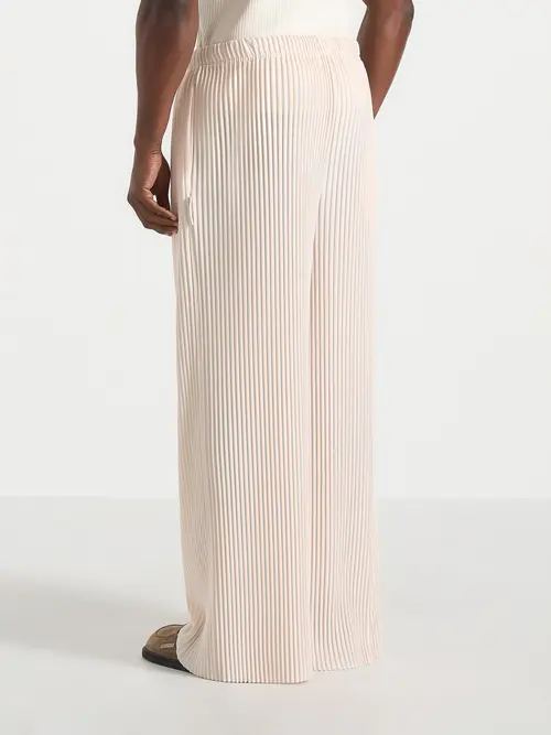 Manière De Voir Pleated Wide Leg Pants - Cream