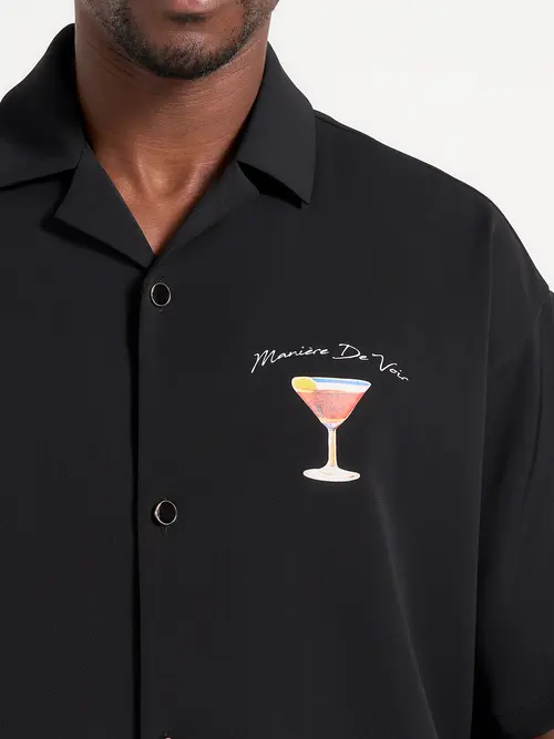 Manière De Voir St. Barts Relaxed Fit Shirt - Black